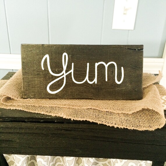 Yum Sign by CraftingUpCuteness on Etsy
