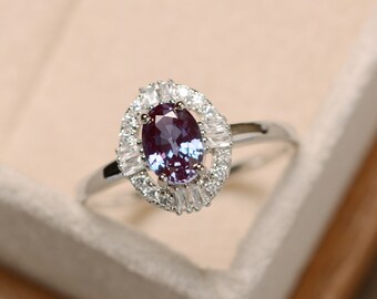 Unique alexandrite engagement ring related items | Etsy