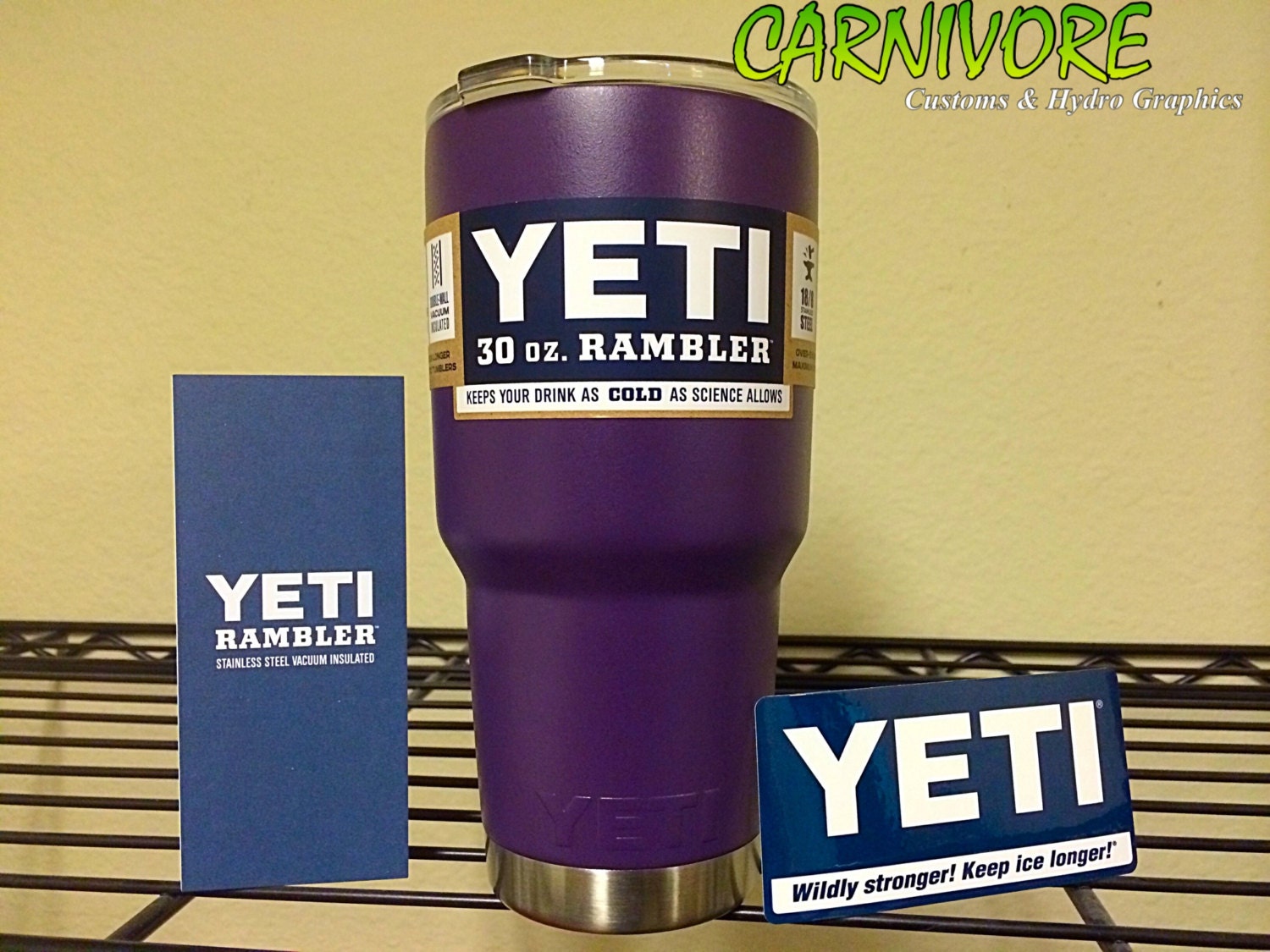 Custom Yeti 30oz Rambler Tumbler In Purple By Carnivorecreations