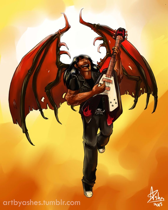 Items similar to Demon Eddie Riggs Brutal Legend 8x10in Print on Etsy