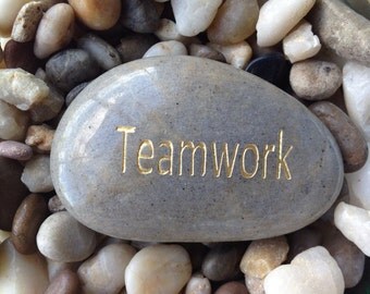Teamwork engraved | Etsy