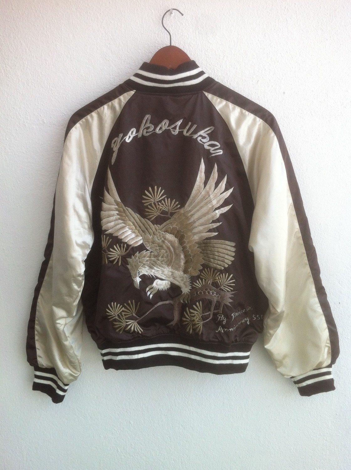 Vintage Sukajan Yokosuka Jacket Japan Japanese Souvenir Eagle 55th ...