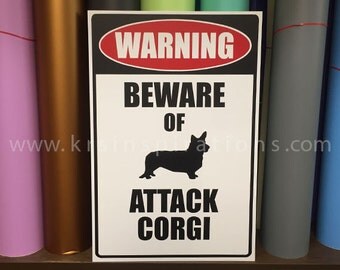 Attack dog sign | Etsy