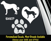Unique dog breed decal related items | Etsy