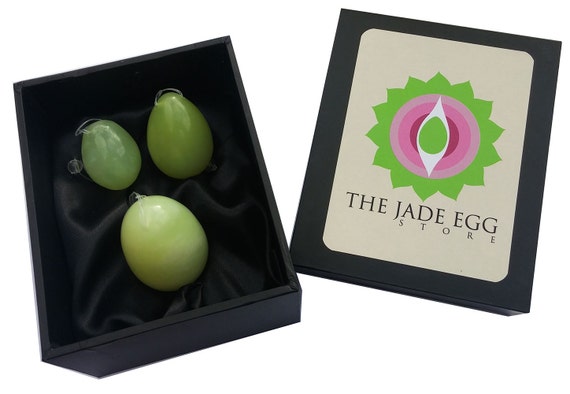 Jade Eggs For Women Kegel Exercises Set Of 3 With Instructions Pre Drilled 100 Natural Jade