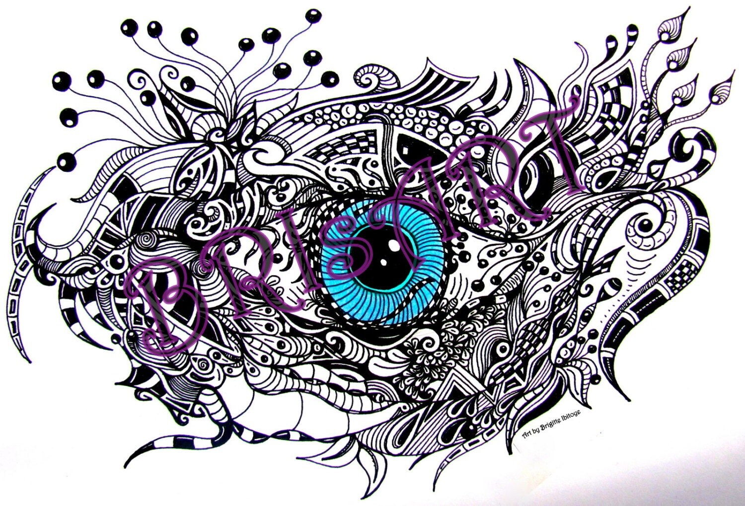 Download coloring Zentangles ZENZIA eye 1 made by