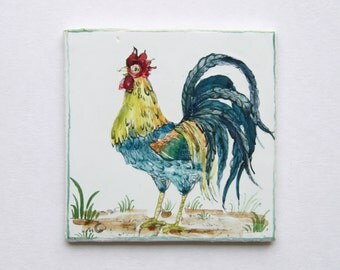 Rooster coasters | Etsy