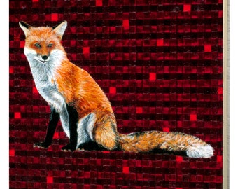 Items similar to Christmas Card Red Fox on Etsy