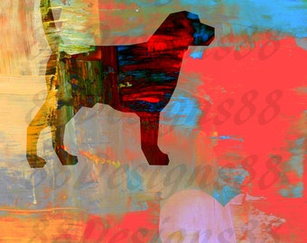 Abstract dog art | Etsy