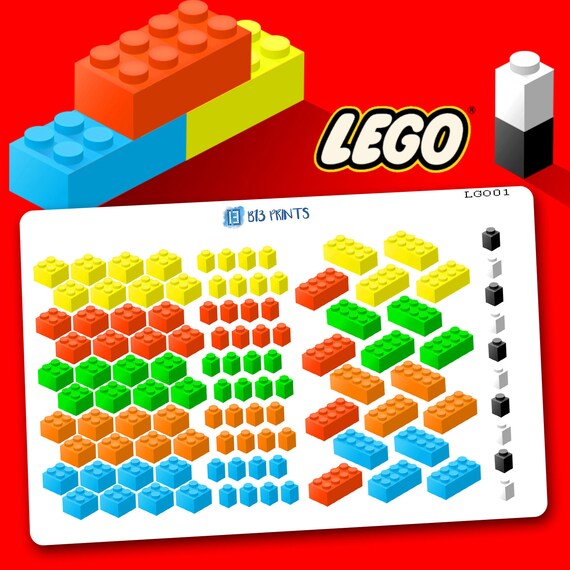 Lego Isometric Block Stickers planner fun