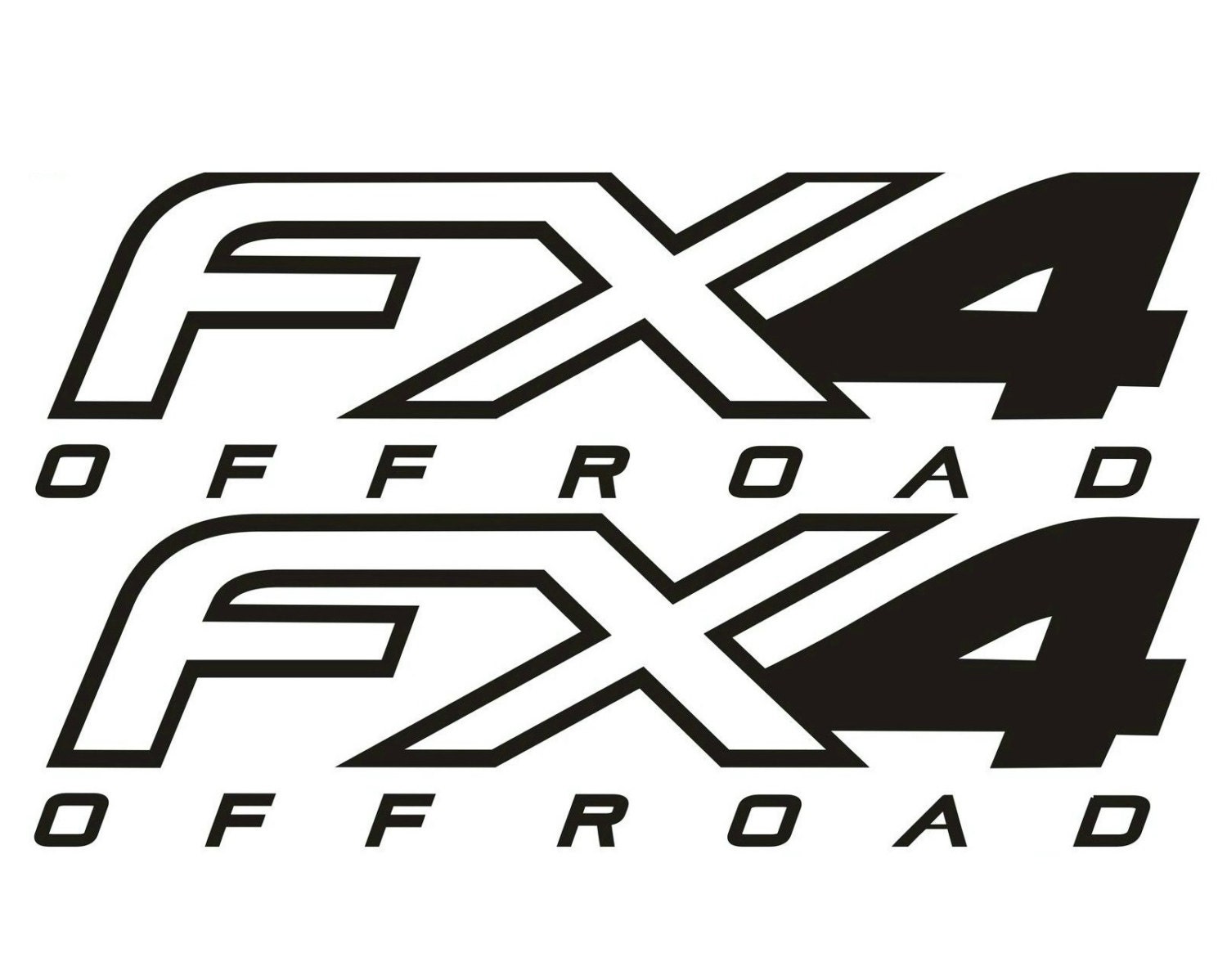 Pair 4x4 FX4 Off Road Bed Decals Stickers Ford Truck-T-31