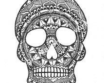 Beliebte Artikel für mandala skulls auf Etsy
