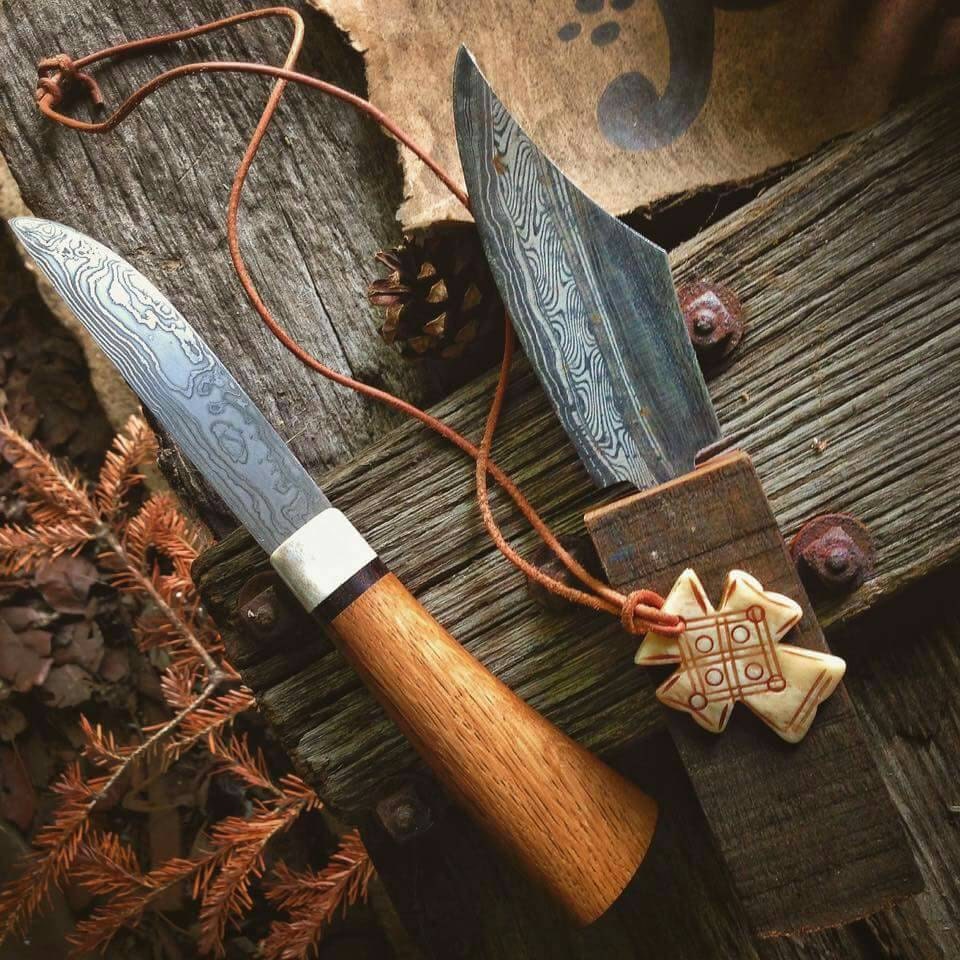 Handmade Viking Cross Necklace Rustic Bone by WarmHearthCreations