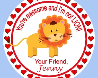 Lion valentine | Etsy