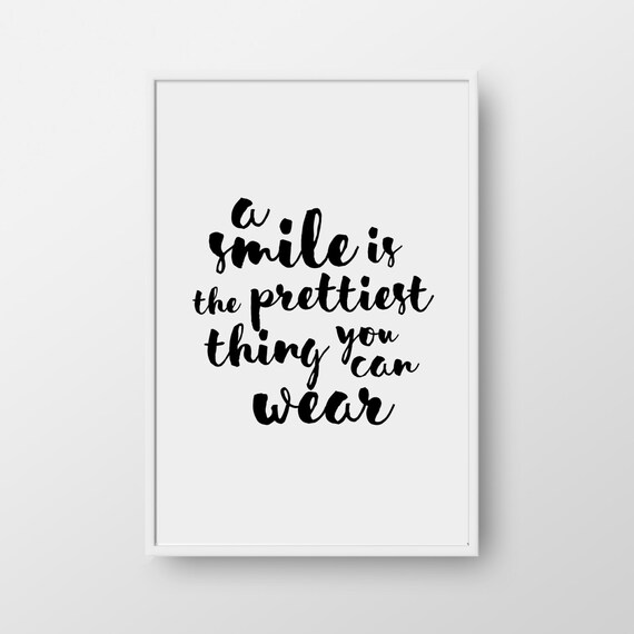Printable Quote Poster Smile Print Smile Quote Poster A