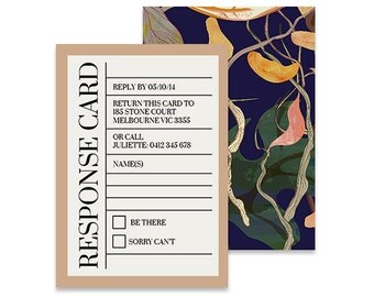 Boho rsvp card | Etsy