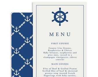 Nautical menu | Etsy
