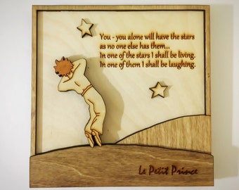 Wood Frame set of 4 The Little Prince / Wood by gartsdesign