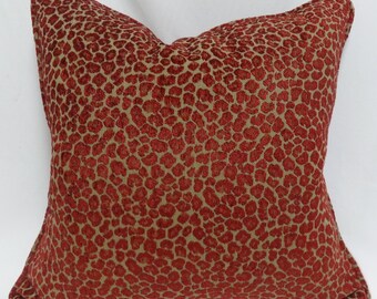 Red leopard pillows | Etsy