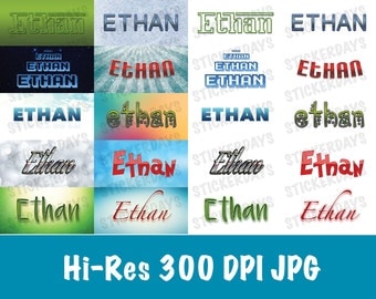 Ethan name print | Etsy