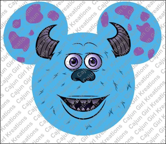 Monsters Inc Monster Mickey Mouse Head by CajunGirlKreations