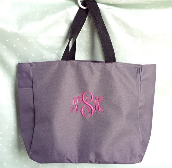 Monogrammed Tote Bag Personalized Embroidered Tote Bag