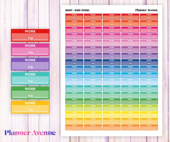 Work Stickers Printable Planner Stickers Erin Condren