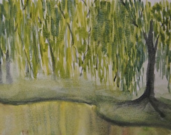 Willow tree painting | Etsy
