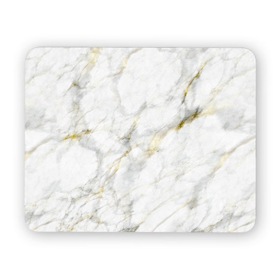 White marble mouse pad mouse mat comptuer mouse pad by Catsicorn