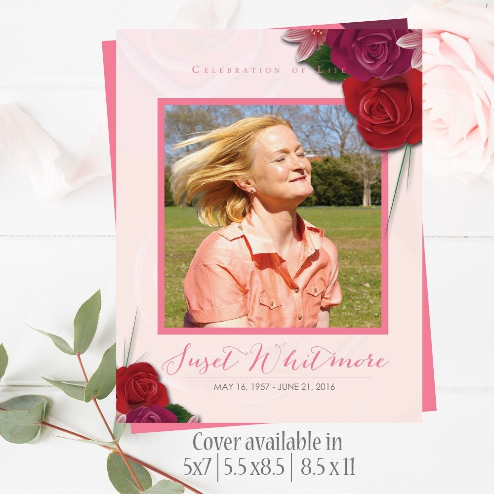 Funeral Memorial Keepsake Program Cover Celebration of Life