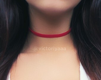 Burgundy Velvet Choker