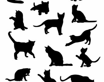 Black cat label | Etsy