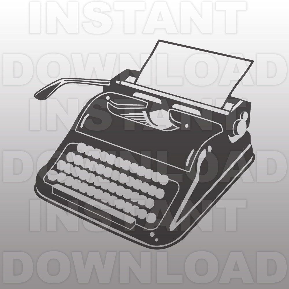 Writer Retro Typewriter SVG File cricut svg silhouette svg