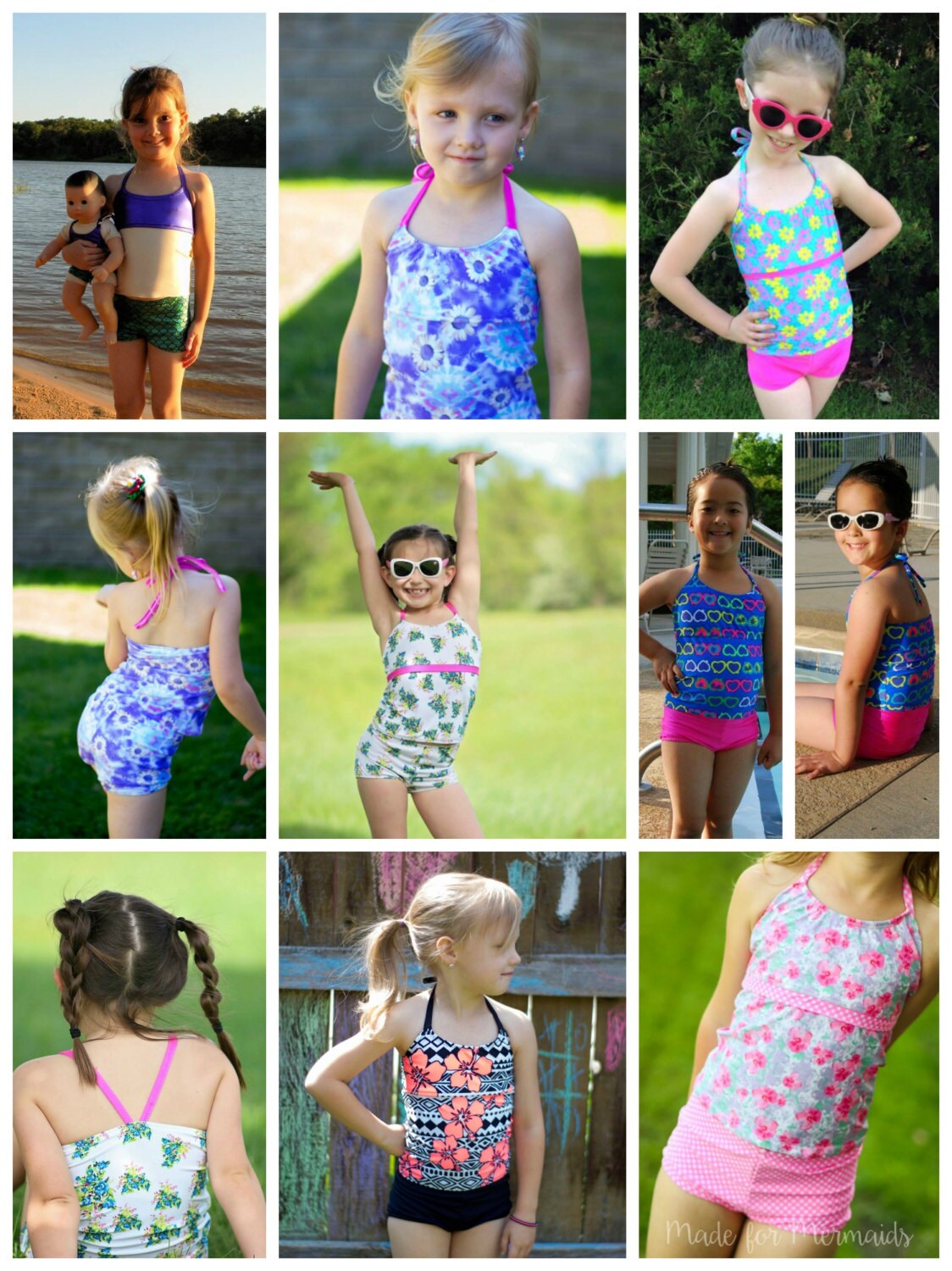 Surfside Tankini sizes 1/2- 16 PDF sewing pattern from ColesCreations ...