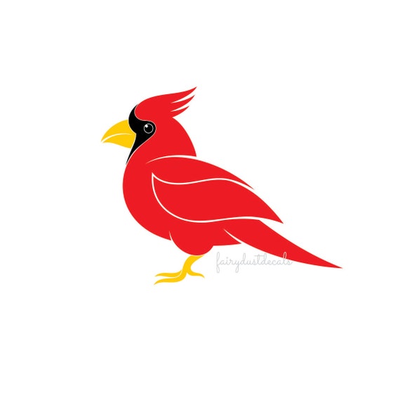 Cardinal Bird Wall Decal new bird decal design by FairyDustDecals