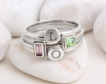 Custom initial ring | Etsy