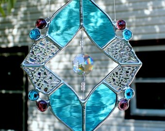 Unique crystal prisms related items | Etsy