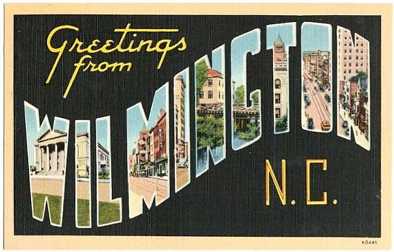 Vintage North Carolina Postcard Greetings from Wilmington