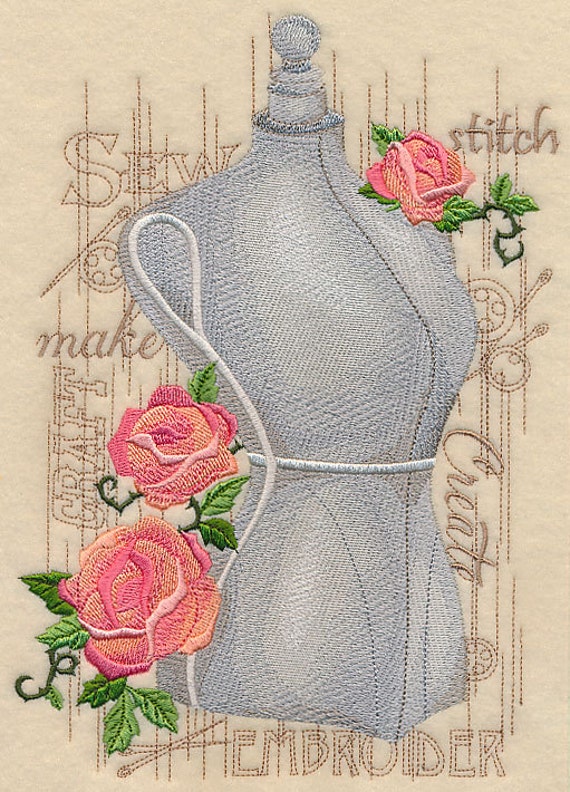 SEWING SOPHISTICATE DRESS Form Machine Embroidered Quilt