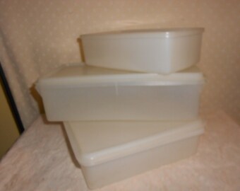 Tupperware Refrigerator Bowls Set of 3 Pastel by pamscrafts7631