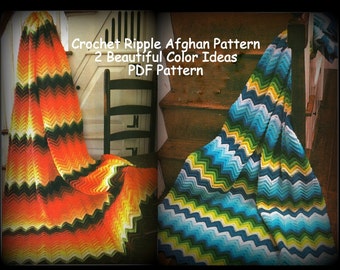 Ripple afghan | Etsy