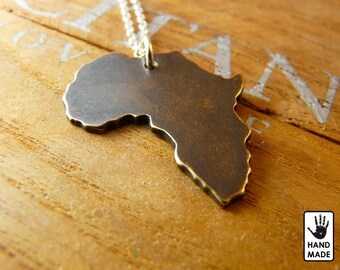 Africa map necklace | Etsy