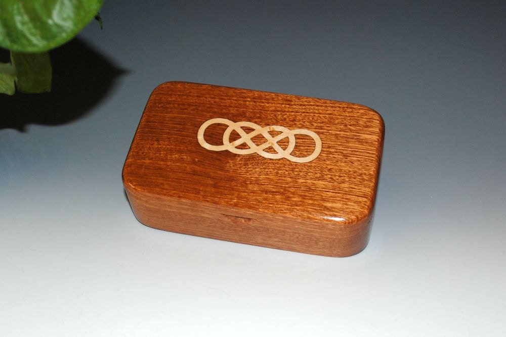 Double Infinity Inlaid Birdseye Maple & Mahogany Handmade Wooden ...
