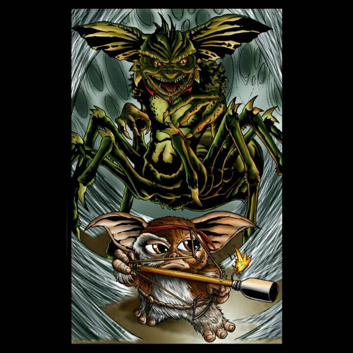 RAMBO GIZMO from GREMLINS 2 Art Print Signed by Artist