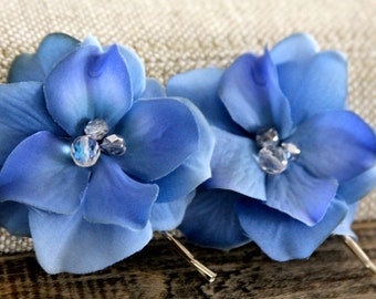 Blue hair clip | Etsy