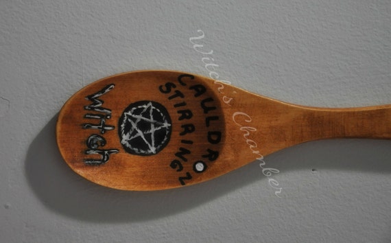 Items similar to Cauldron Stirring Witch Decorative Spoon on Etsy