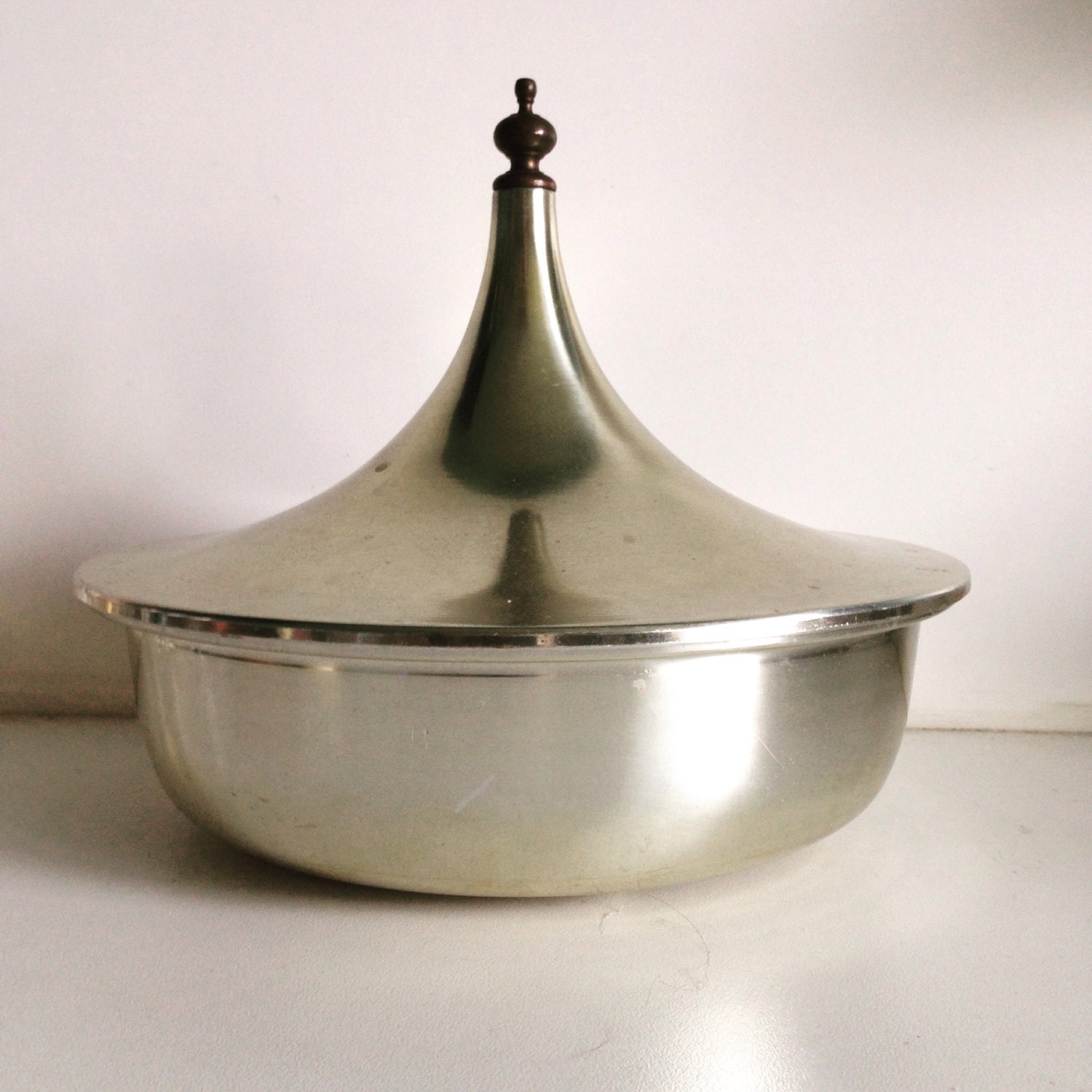 Vintage Pyrex Glass Ovenware Dish with Chrome Holder – Made in USA -Mid ...