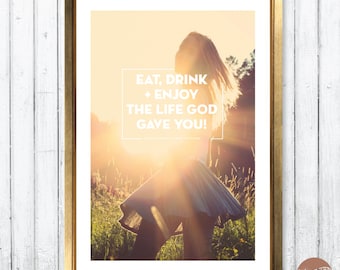 Eat drink love art | Etsy