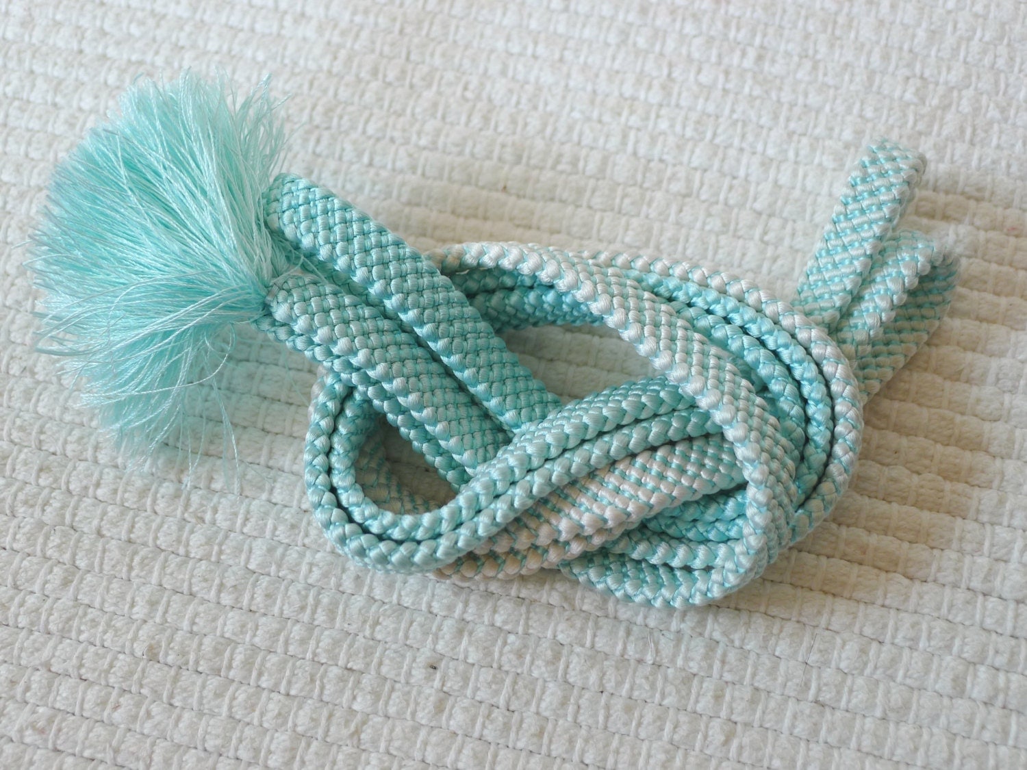 Vintage Japanese Obi-Jime Silk Kimono Cord, Kumihimo, flat obijime, Sky ...