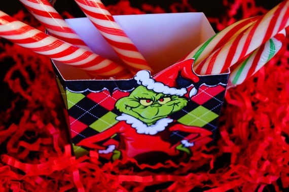 The Grinch favor box Mr Grinch favors Christmas boxes